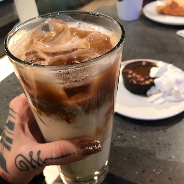 Espresso House Turku, Finland Iced Hazelnut Oat Latte Review | abillion
