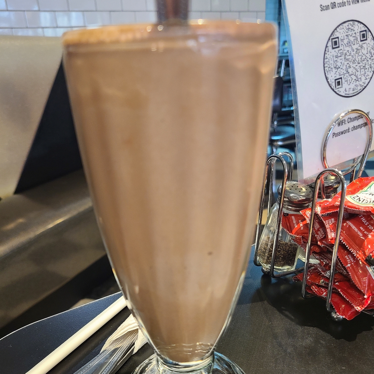 Chocolate Shake at Champs Diner, Brooklyn - Vegan Dish Reviews ...