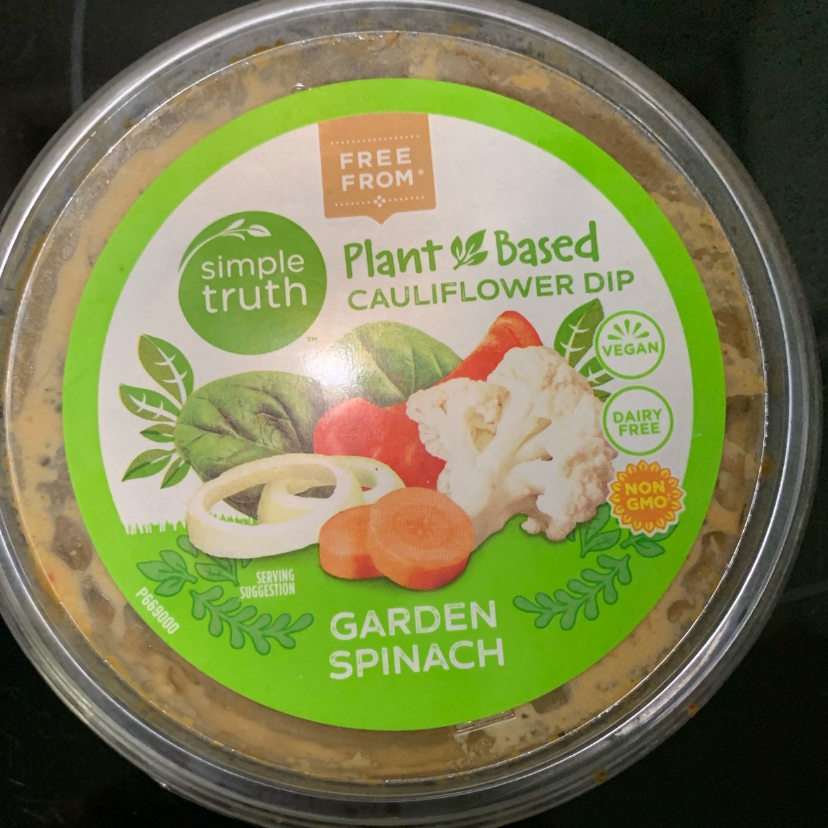 Plant Based Cauliflower Dip Garden Spinach from Simple Truth - Vegan ...