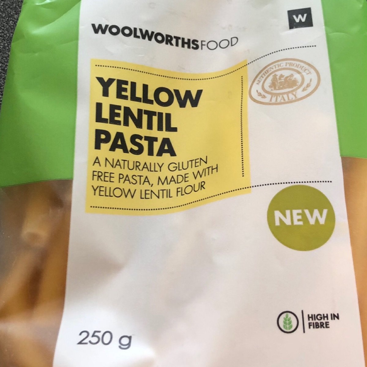 Yellow lentil pasta from Woolworths - Vegan Product Reviews & Ratings ...