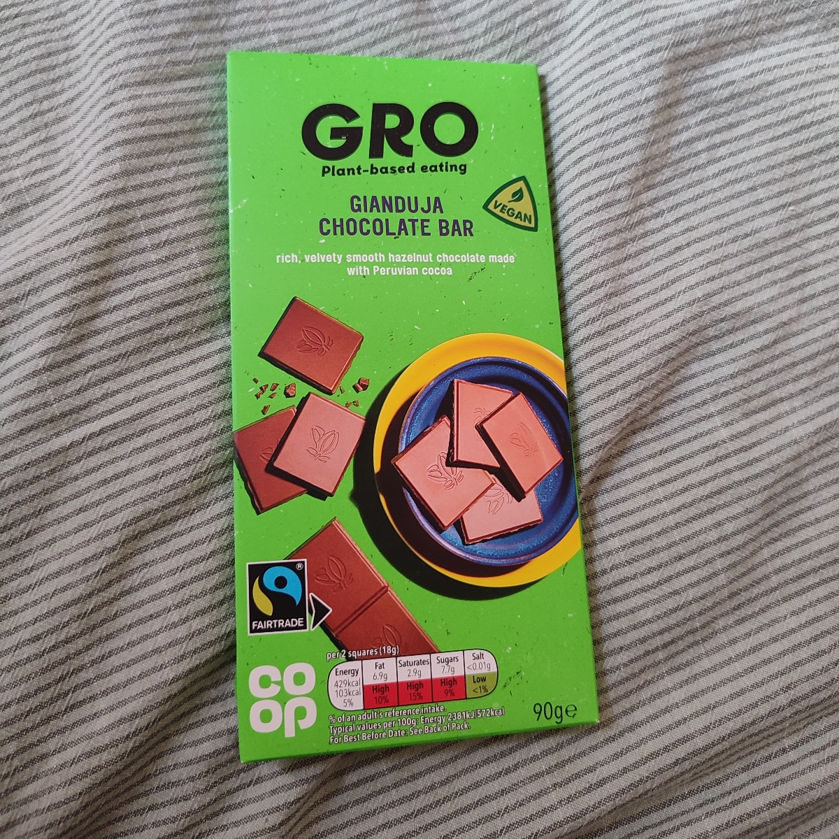 Gianduja Chocolate Bar from GRO - Vegan Product Reviews & Ratings ...