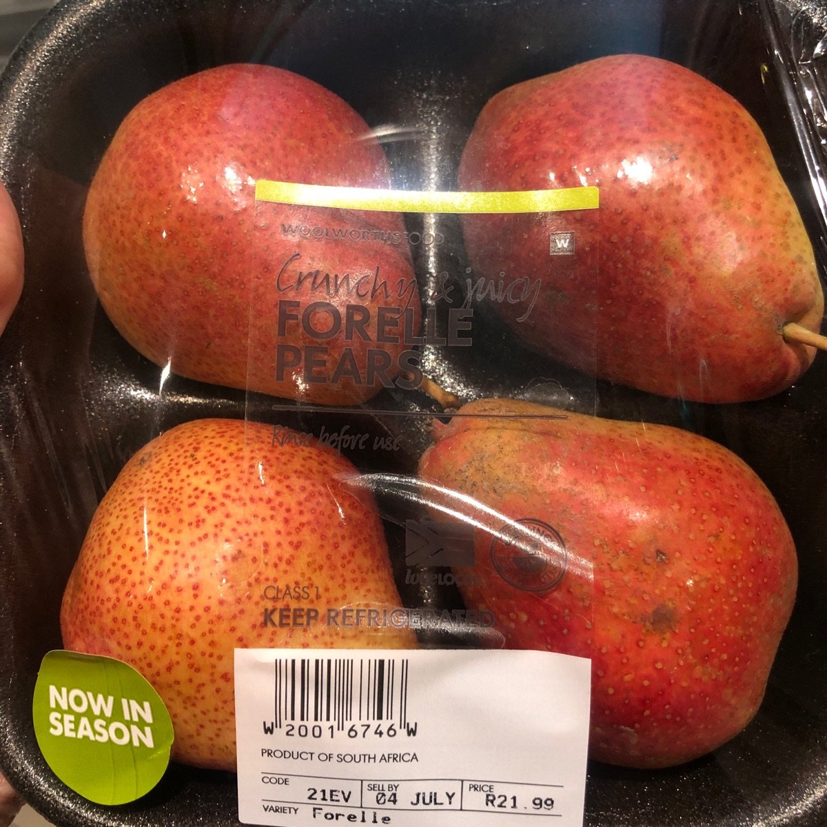 Pears from Woolworths Food - Vegan Product Reviews & Ratings | abillion