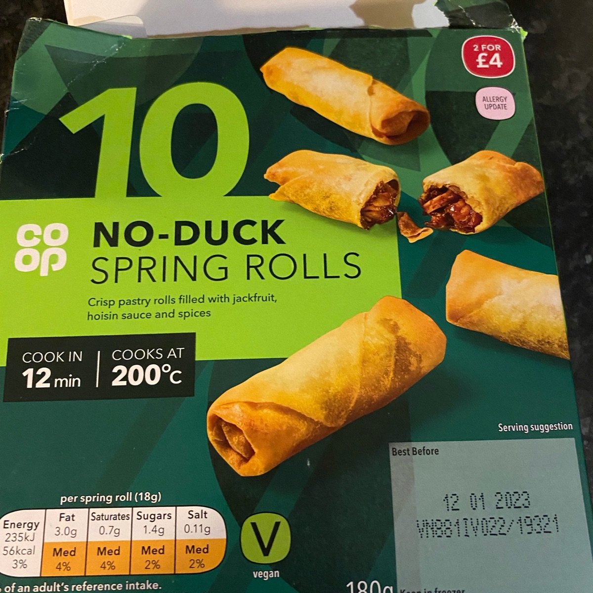 No duck spring rolls from Co operative - Vegan Product Reviews ...