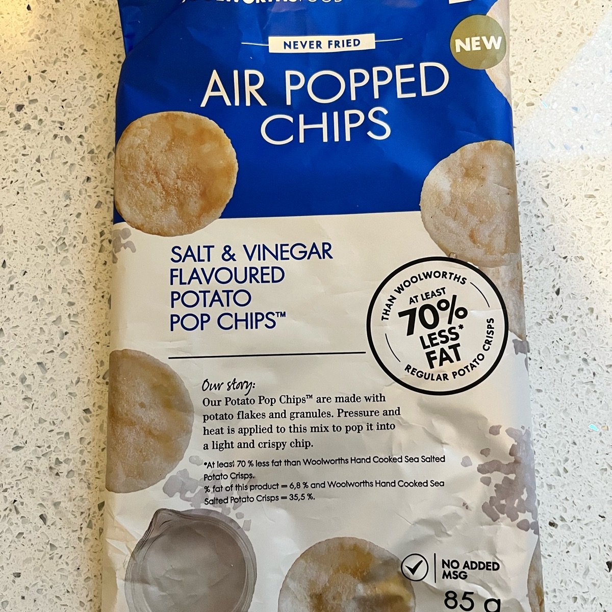 air popped chips Salt And Vinegar from Woolworths Food - Vegan Product ...