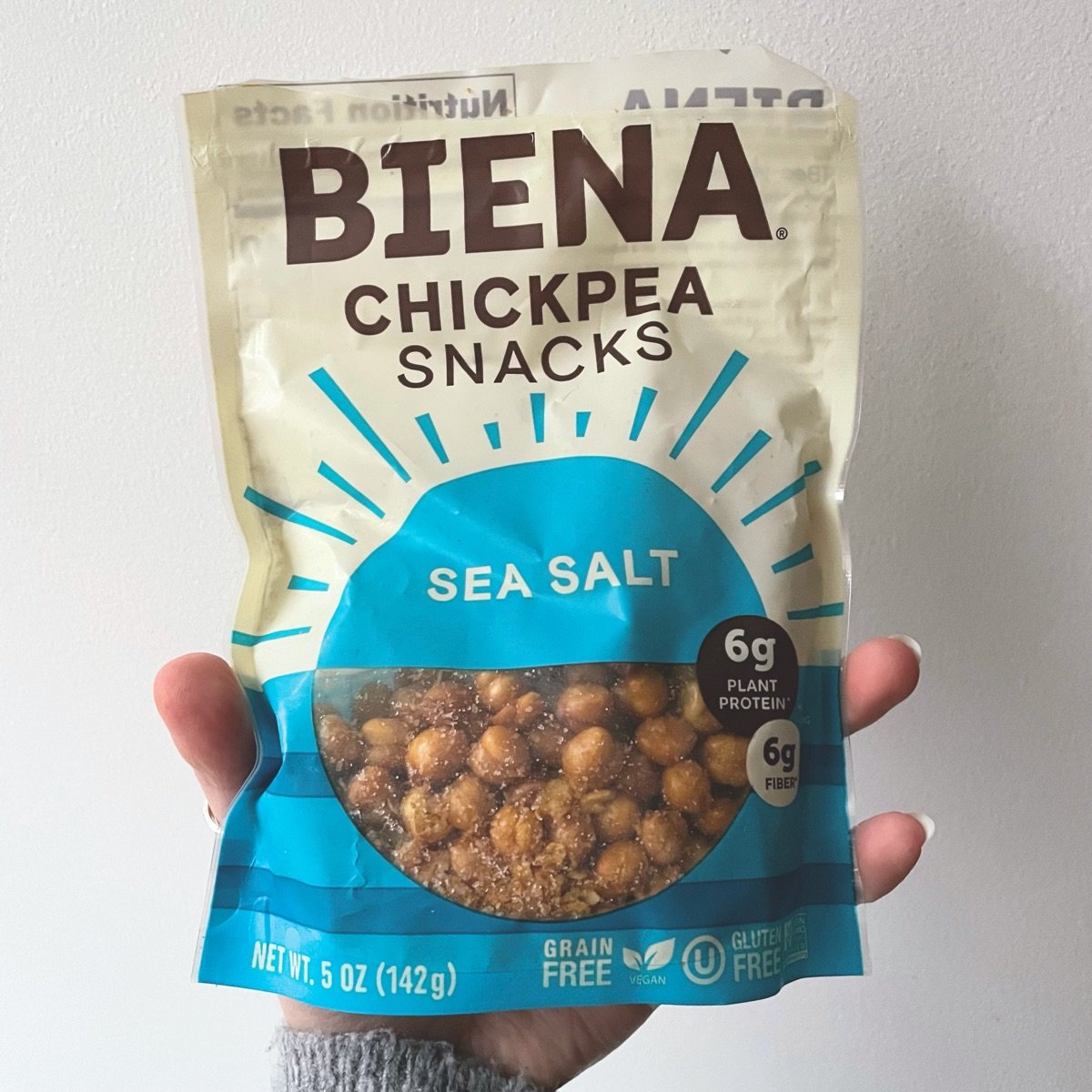 Chickpea Snacks Sea Salt from Biena Snacks - Vegan Product Reviews ...