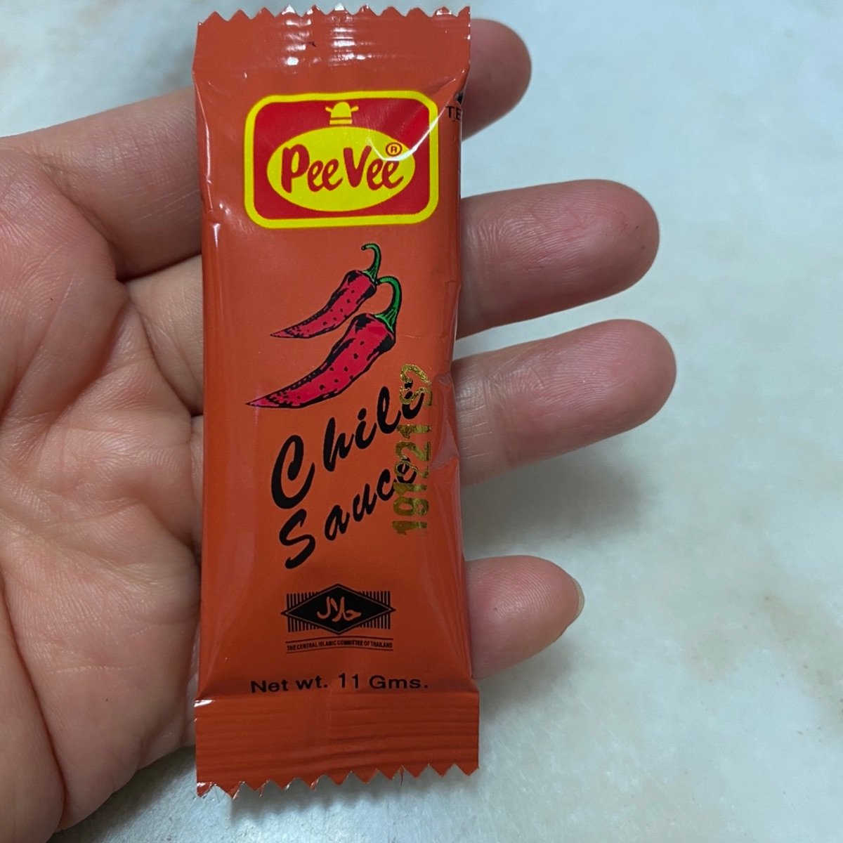 Pee Vee Chilli Sauce Sachet from Pee Vee - Vegan Product Reviews ...