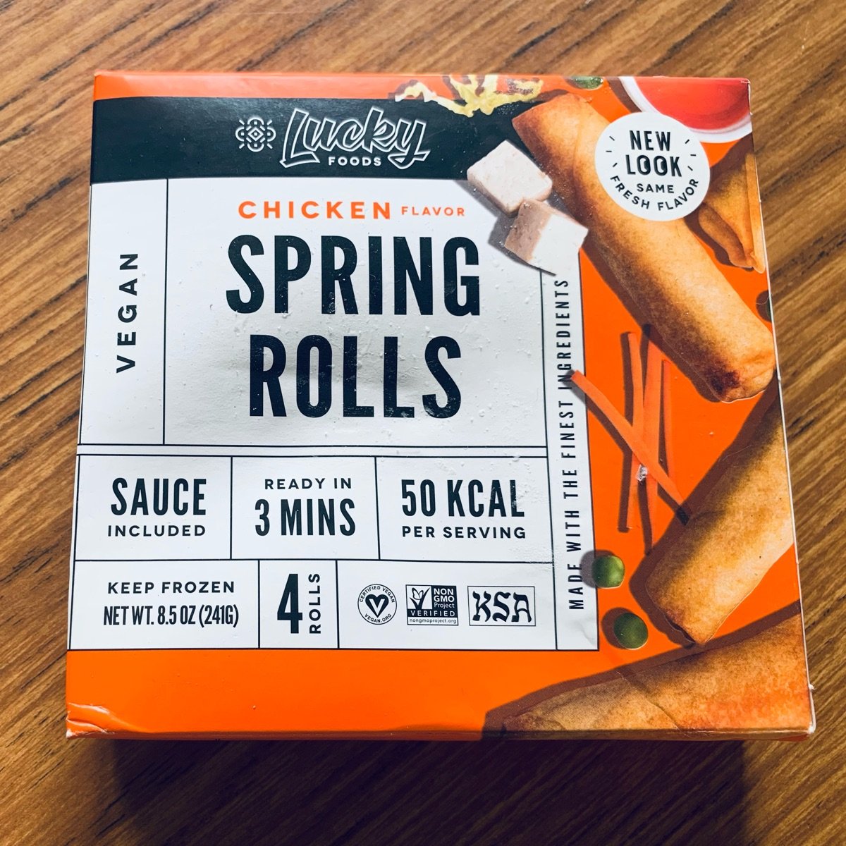 Chicken Flavor Spring Rolls from Lucky Foods - Vegan Product Reviews ...