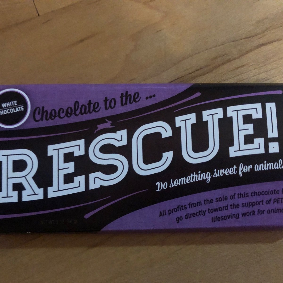 Chocolate To The Rescue Bar -white Chocolate from Peta - Vegan Product ...