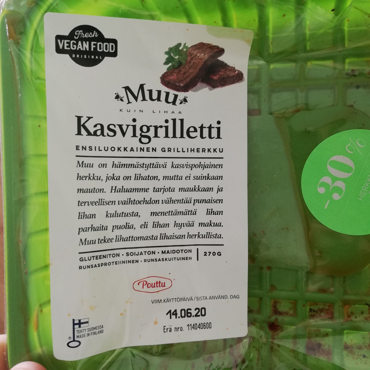 Kasvigrilletti from Pouttu - Vegan Product Reviews & Ratings | abillion