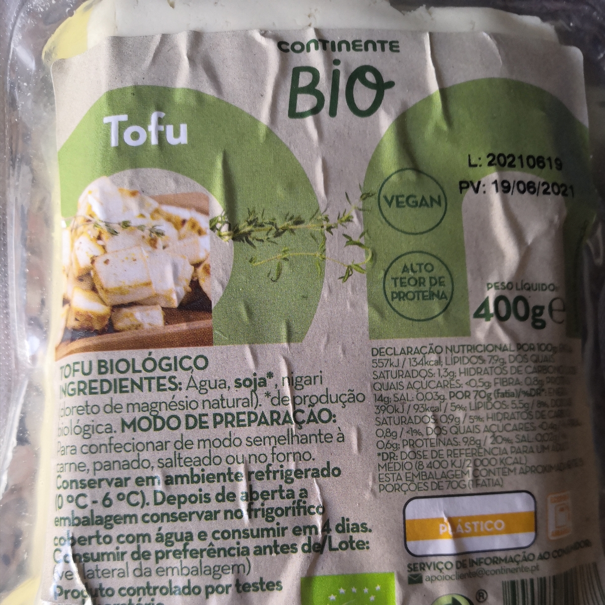 Tofu from Continente Bio - Vegan Product Reviews & Ratings | abillion