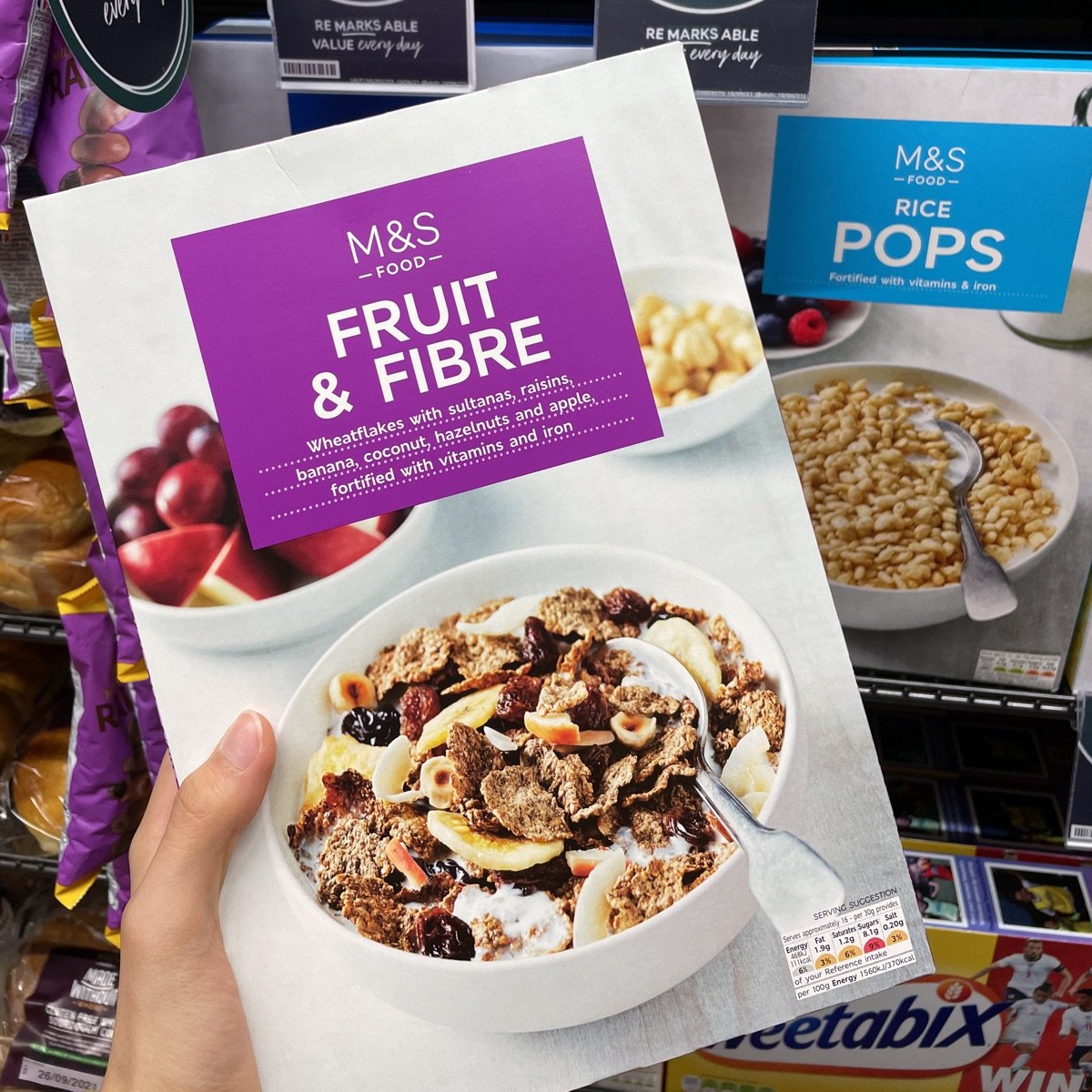 Fruit & Fibre Cereal from Marks & Spencer Food (M&S) - Vegan Product ...