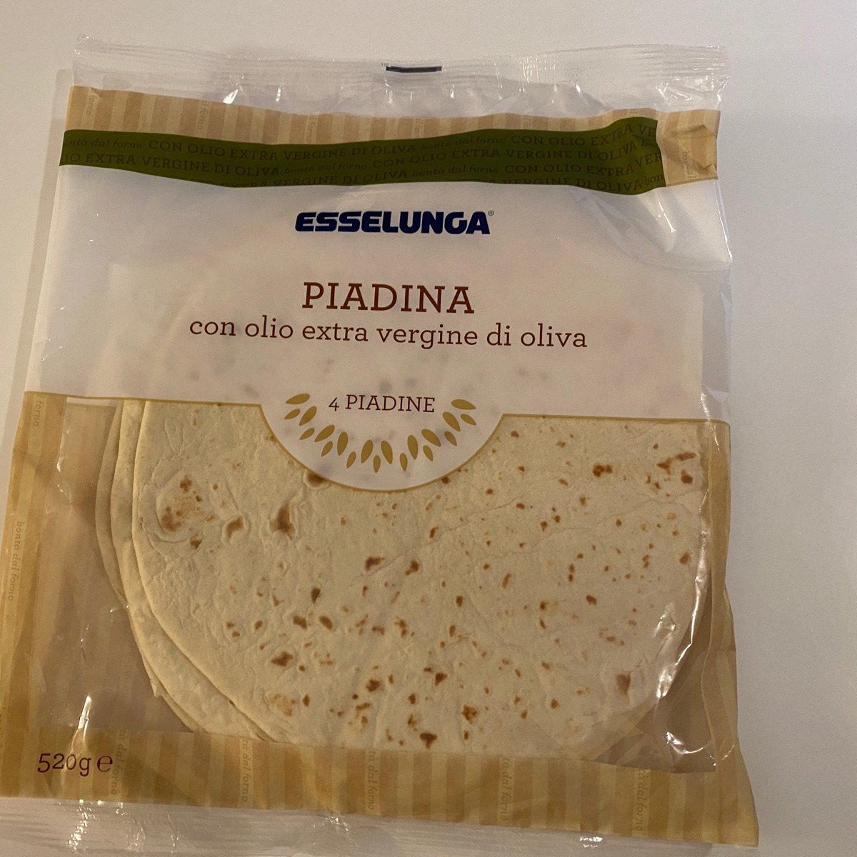 Piadina con olio extra vergine di oliva from Esselunga - Vegan Product ...