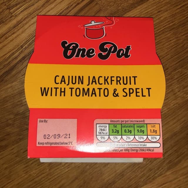 Cajun jackfruit with tomato and spelt at One Pot - Review by ...