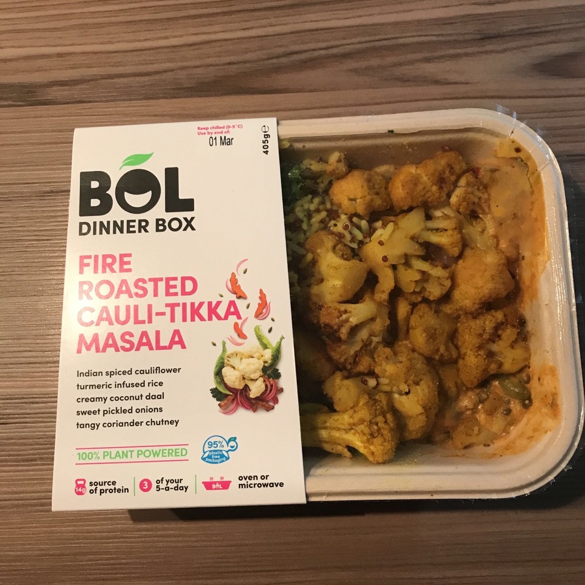 Fire roasted cauli-tikka Masala from BOL - Vegan Product Reviews ...
