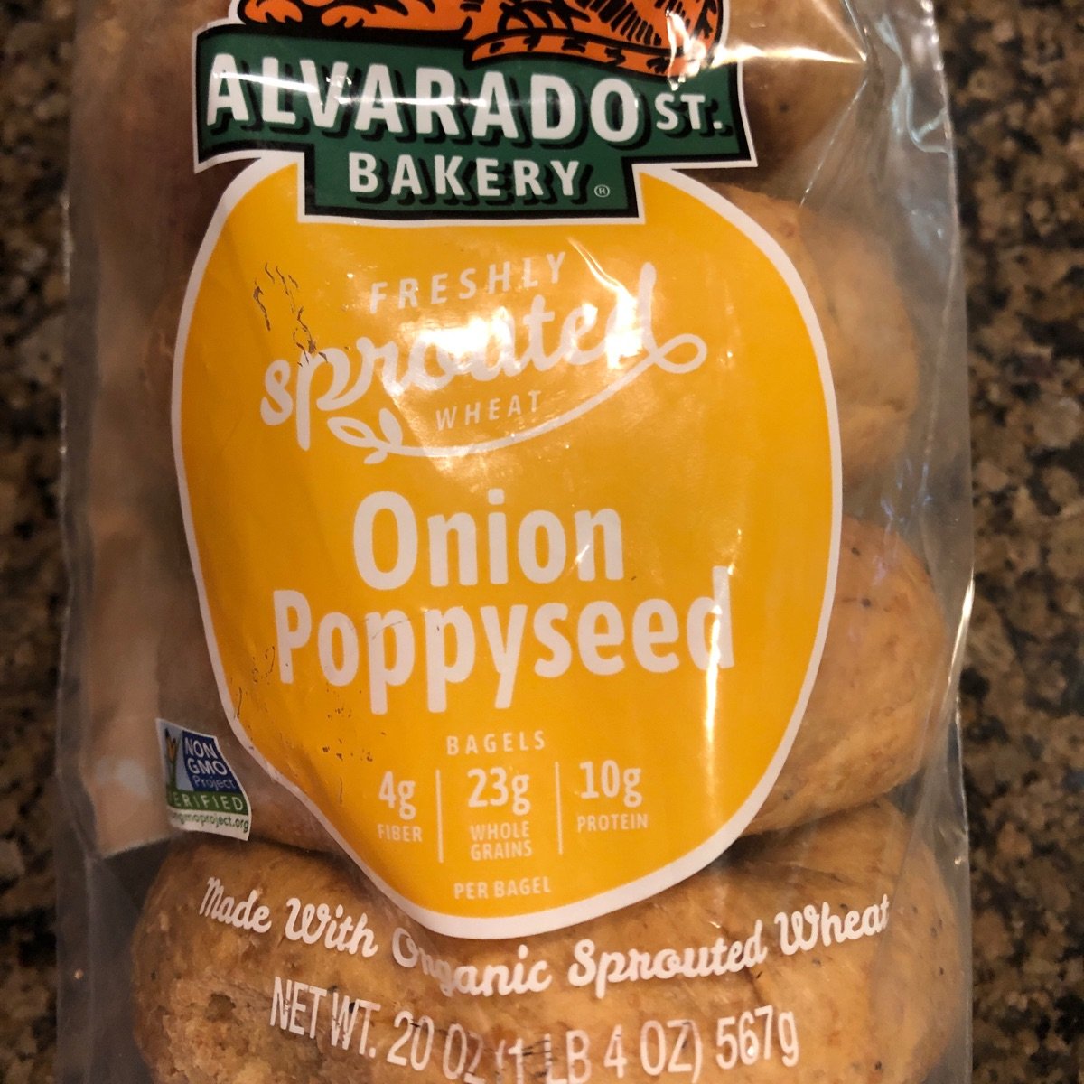 Sprouted wheat onion poppyseed bagels from Alvarado St Bakery - Vegan ...