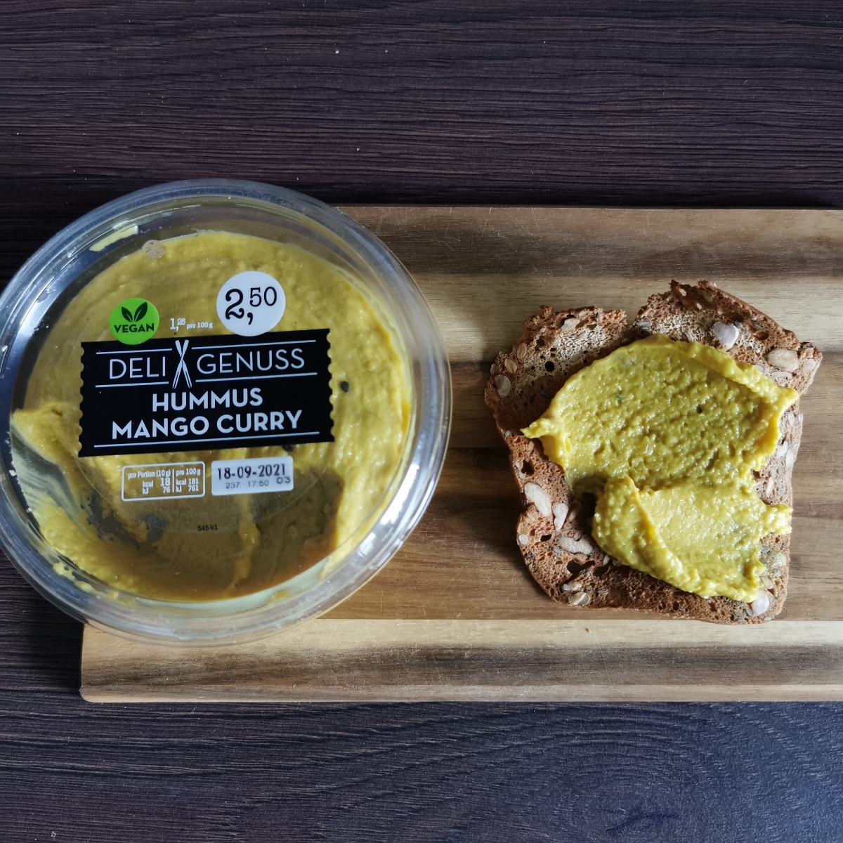 Hummus Mango Curry from Deli Genuss - Vegan Product Reviews & Ratings ...