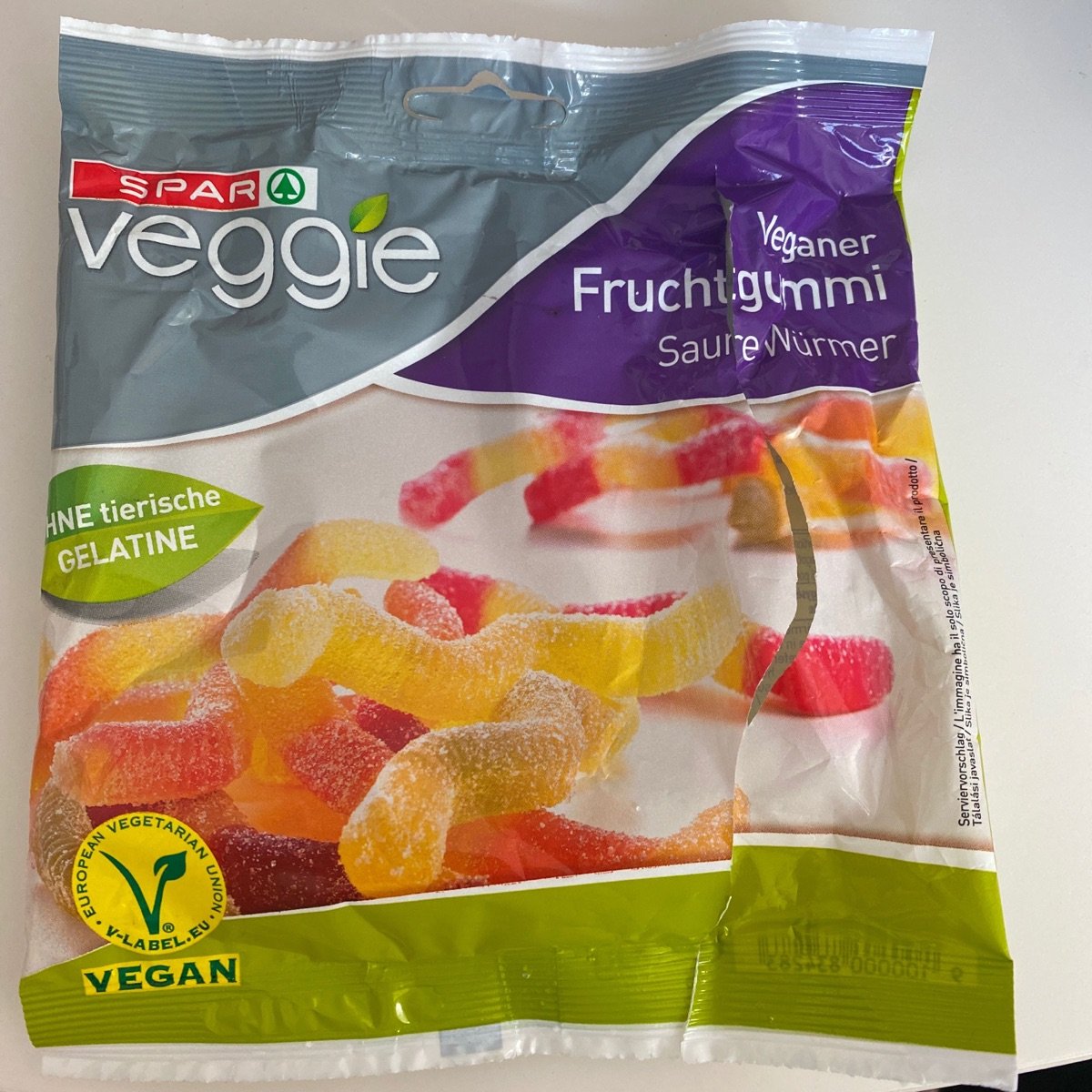 Veganer Fruchtgummi Saure Würmer from Spar Veggie - Vegan Product ...