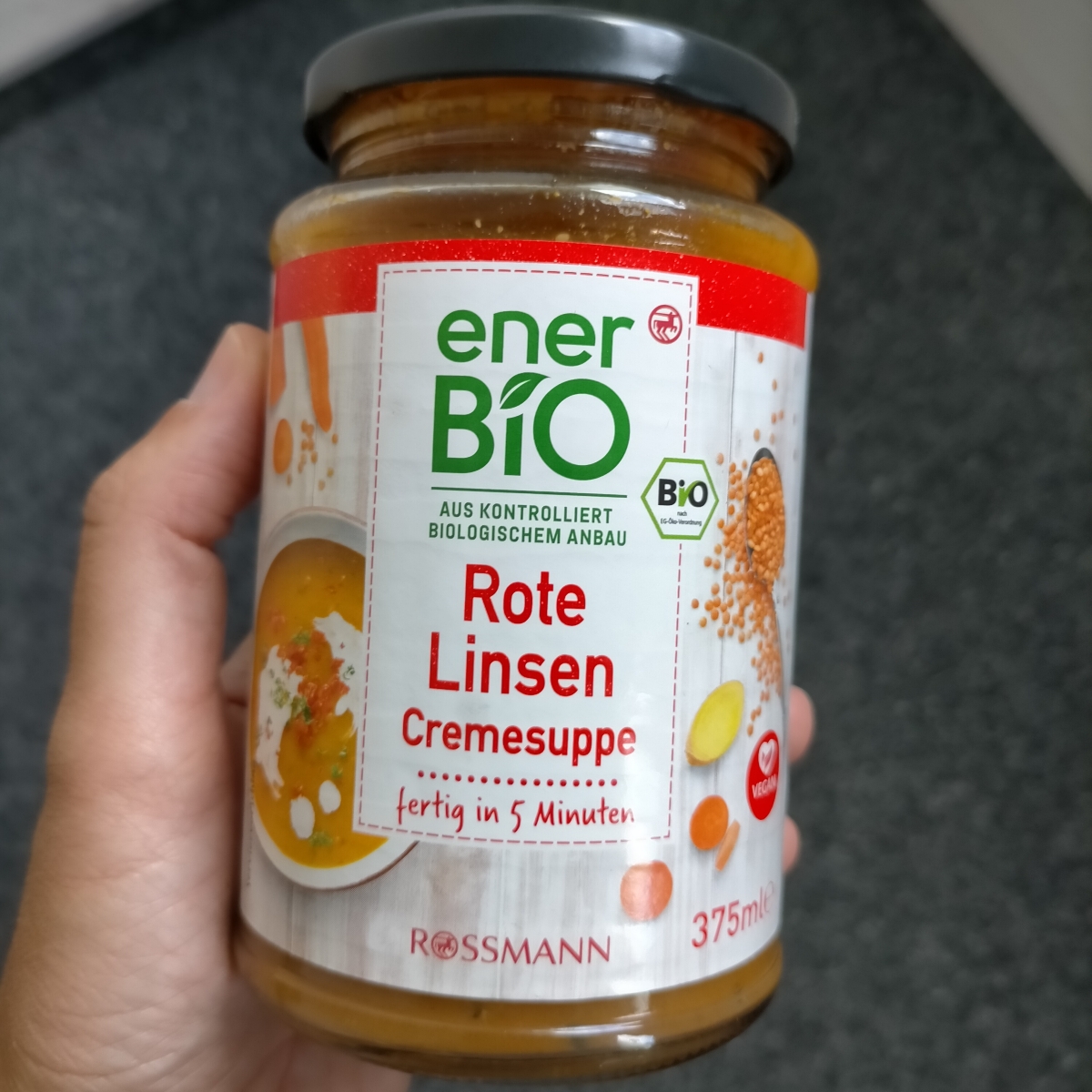 Rote Linsen Cremesuppe from enerBio - Vegan Product Reviews & Ratings ...