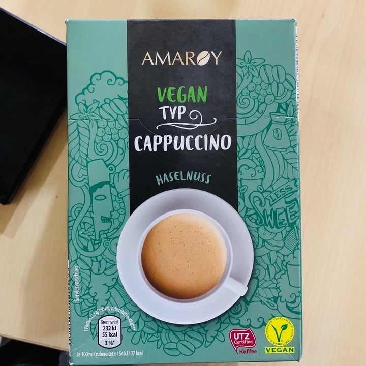 amaroy Vegan Typ Cappuccino Haselnuss Review | abillion
