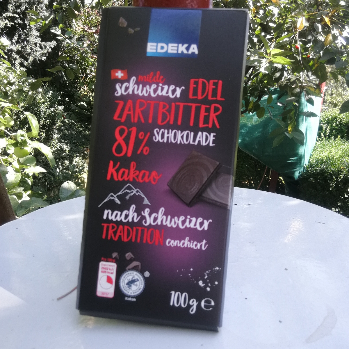 Schweizer Edel Zartbitterschokolade 81% from Edeka - Vegan Product ...