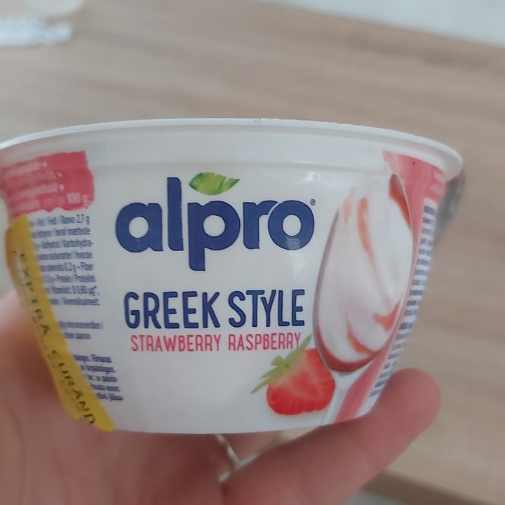Alpro Greek Style Strawberry Raspberry Yoghurt Review | abillion
