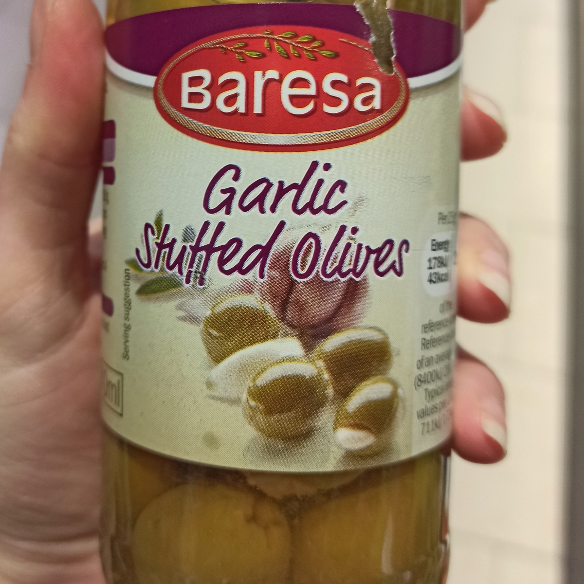 Garlic olives from Baresa - Vegan Product Reviews & Ratings | abillion