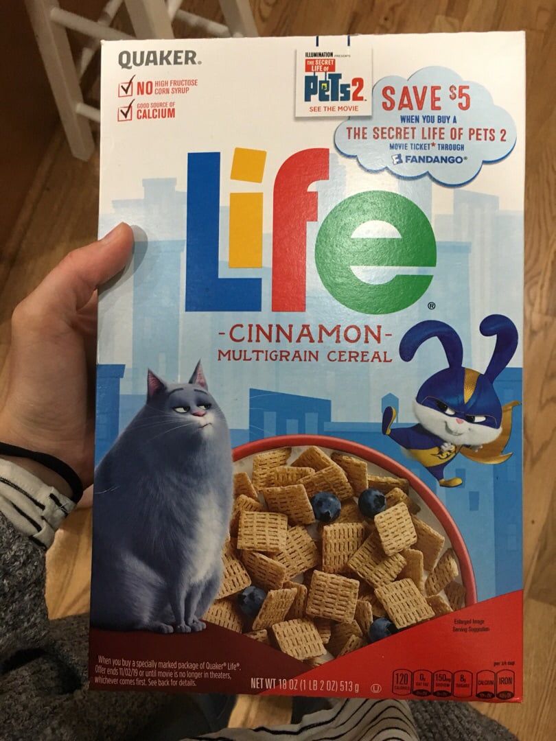 Life Cereal - Cinnamon from Quaker - Vegan Product Reviews & Ratings ...