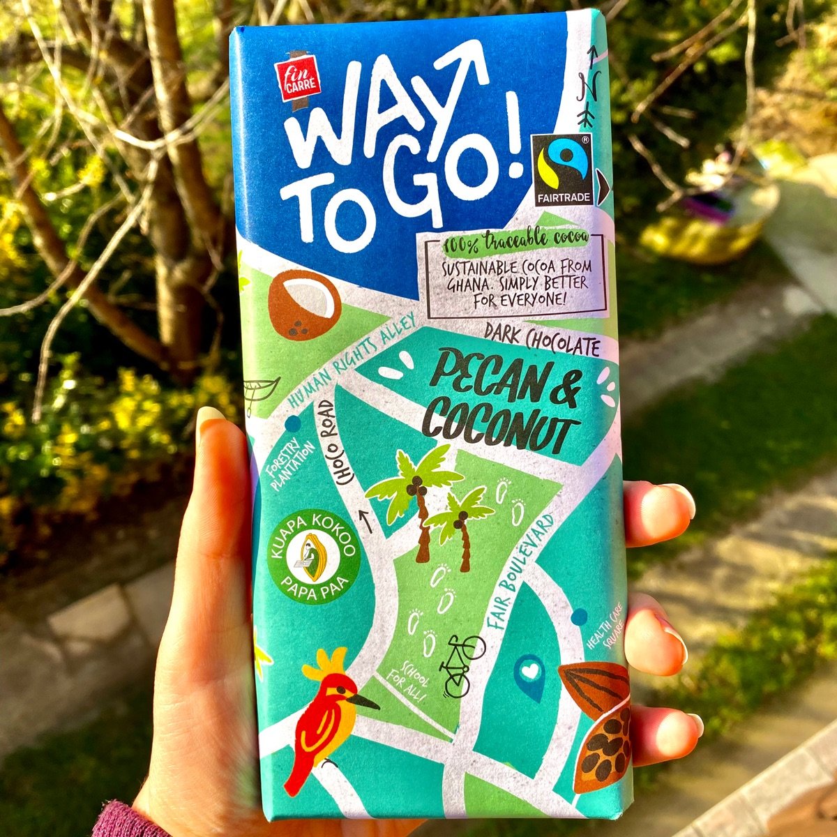 Way to go! Pecan & Coconut Chocolate from Fin Carré - Vegan Product ...