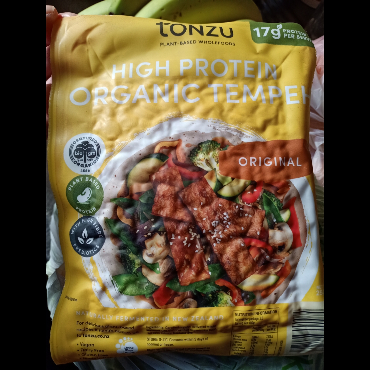 High Protein Organic Tempeh Original from Tonzu - Vegan Product Reviews ...