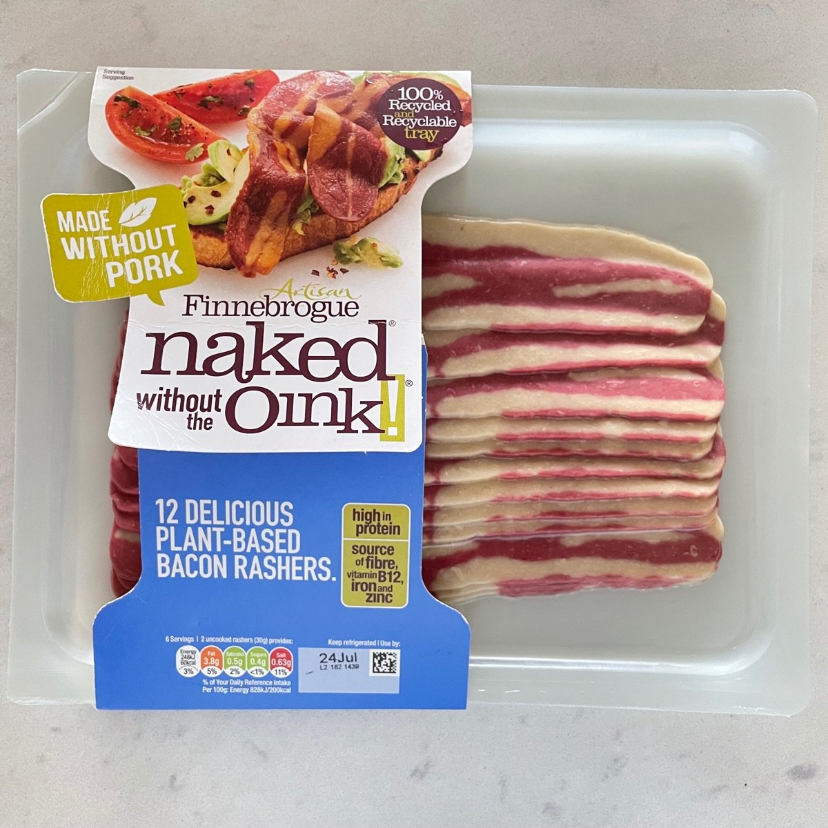 naked without the oink bacon style rashers from Finnebrogue - Vegan ...