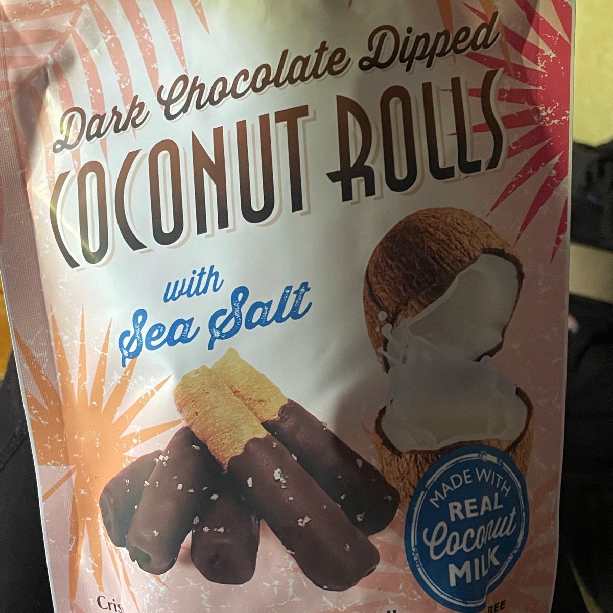 Dark chocolate dipped coconut rolls from Sprouts Farmers Market - Vegan ...