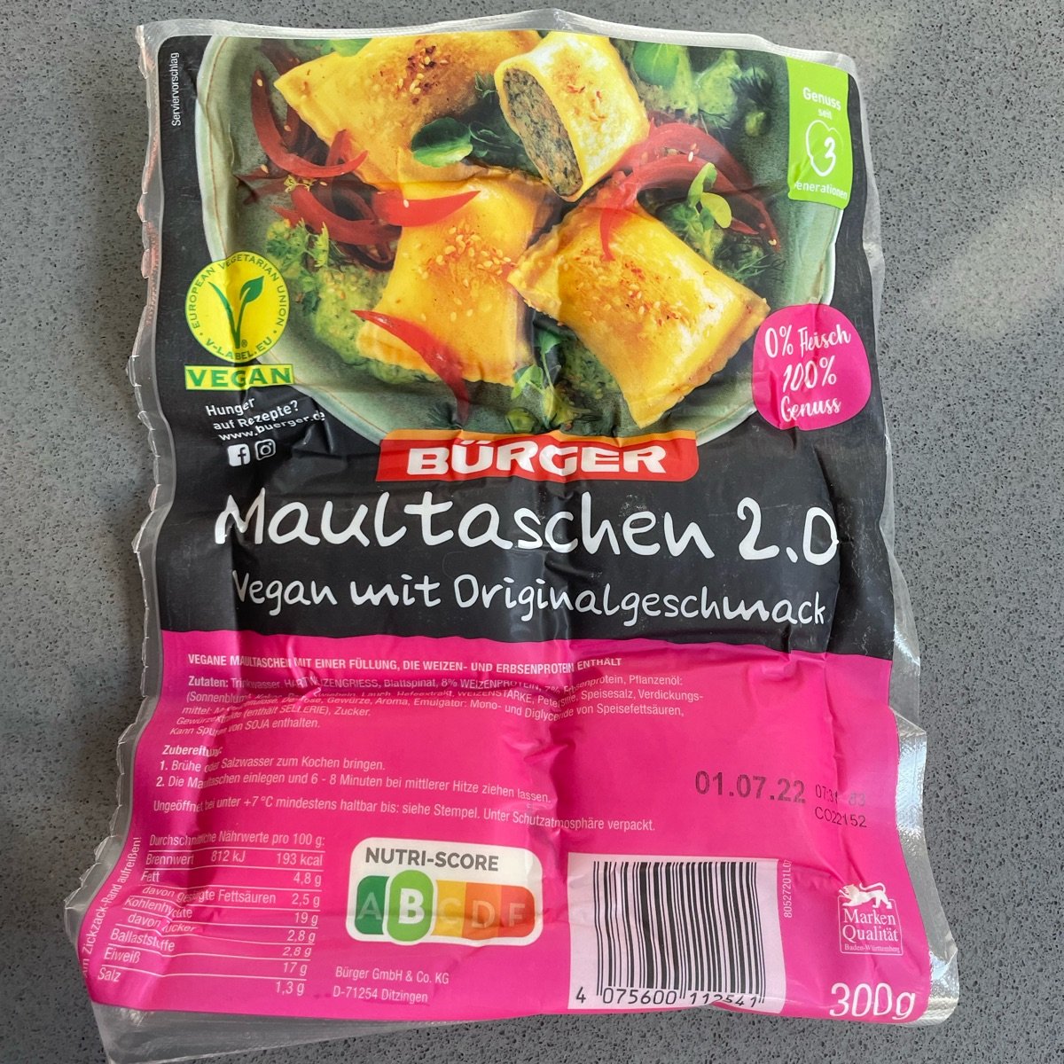 Maultaschen 2.0 from Bürger - Vegan Product Reviews & Ratings | abillion