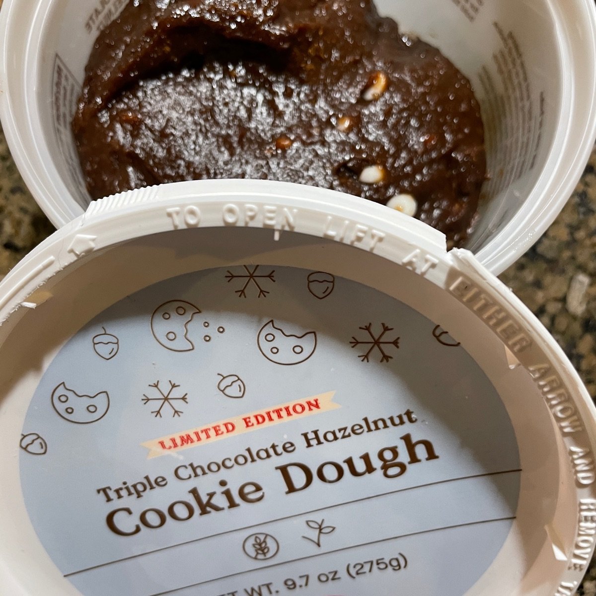 Triple chocolate hazelnut cookie dough from HungryRoot - Vegan Product ...