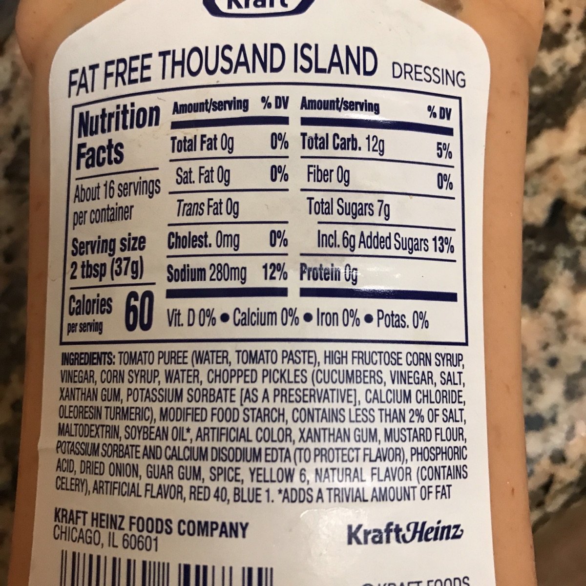 Fat free Thousand island from Kraft - Vegan Product Reviews & Ratings ...