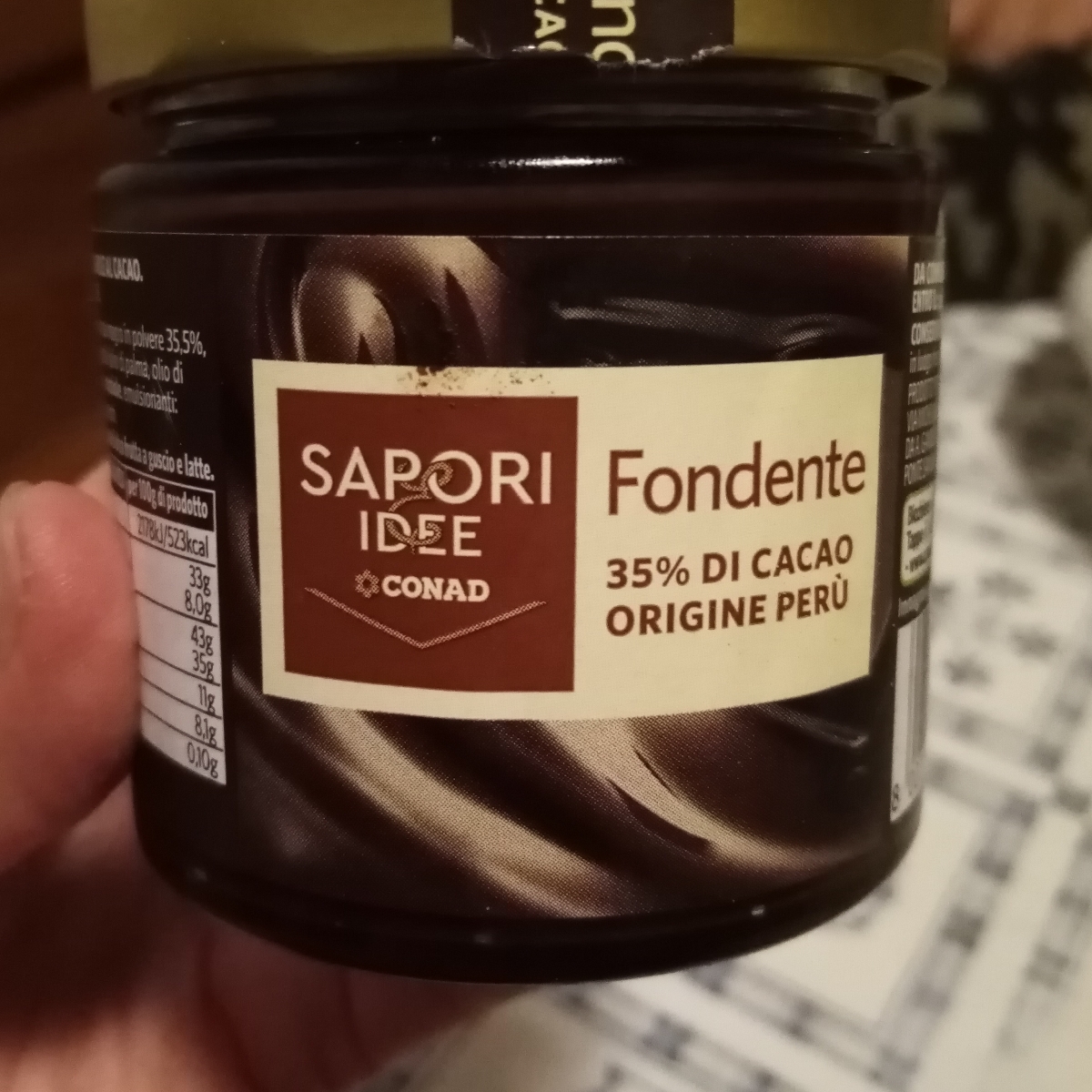 Crema Fondente 35% Cacao Origine Perù from Conad Sapori & Idee - Vegan ...