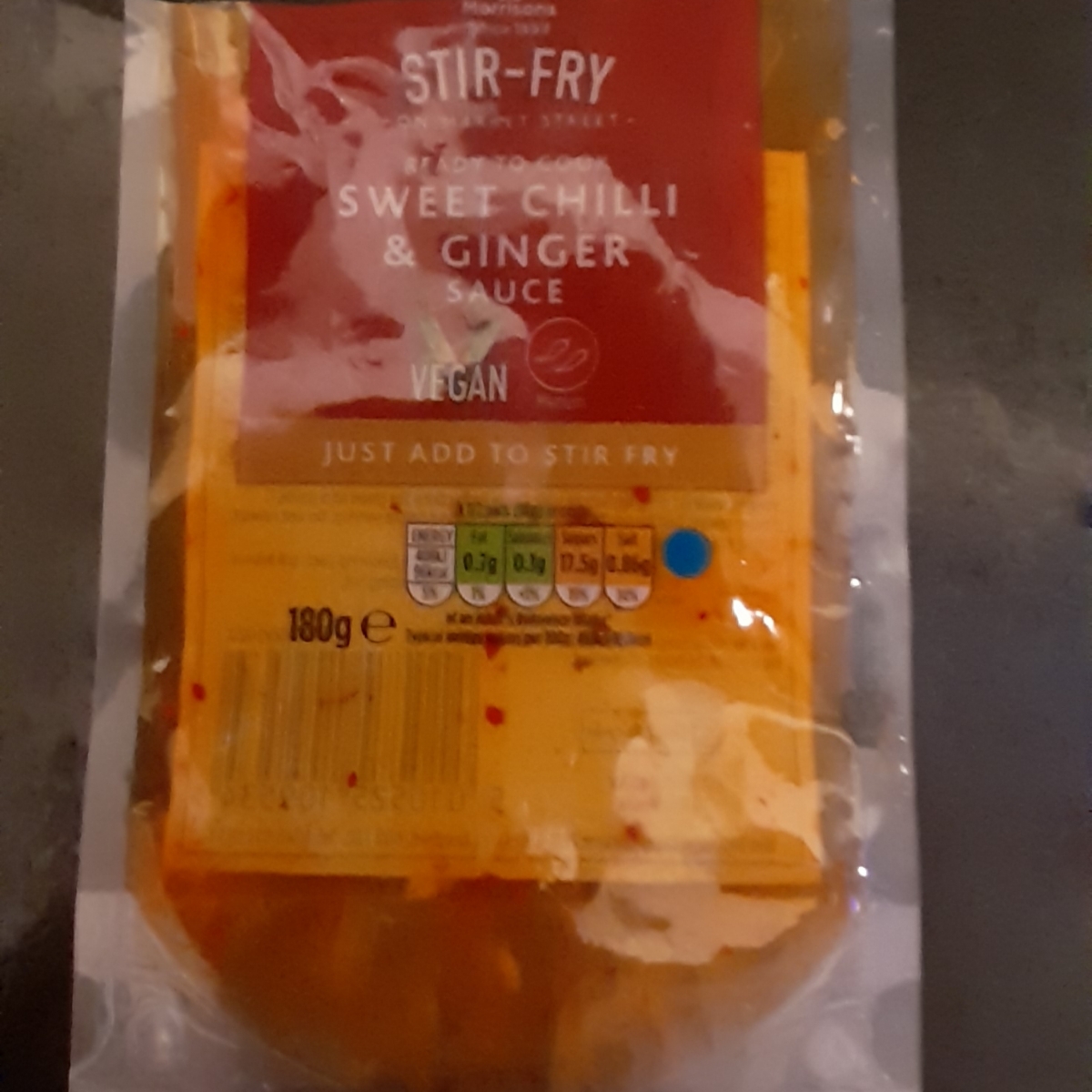 Sweet chilli and ginger stir fry sauce from Morrisons - Vegan Product ...