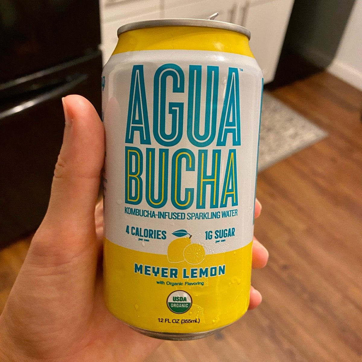Meyer lemon kombucha-infused sparkling water from Agua bucha - Vegan ...