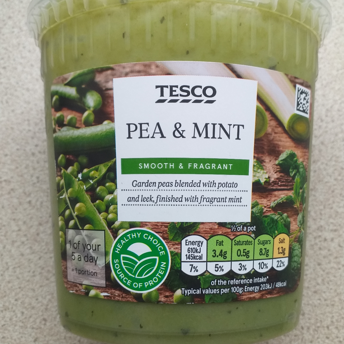 Pea & Mint Soup from Tesco - Vegan Product Reviews & Ratings | abillion