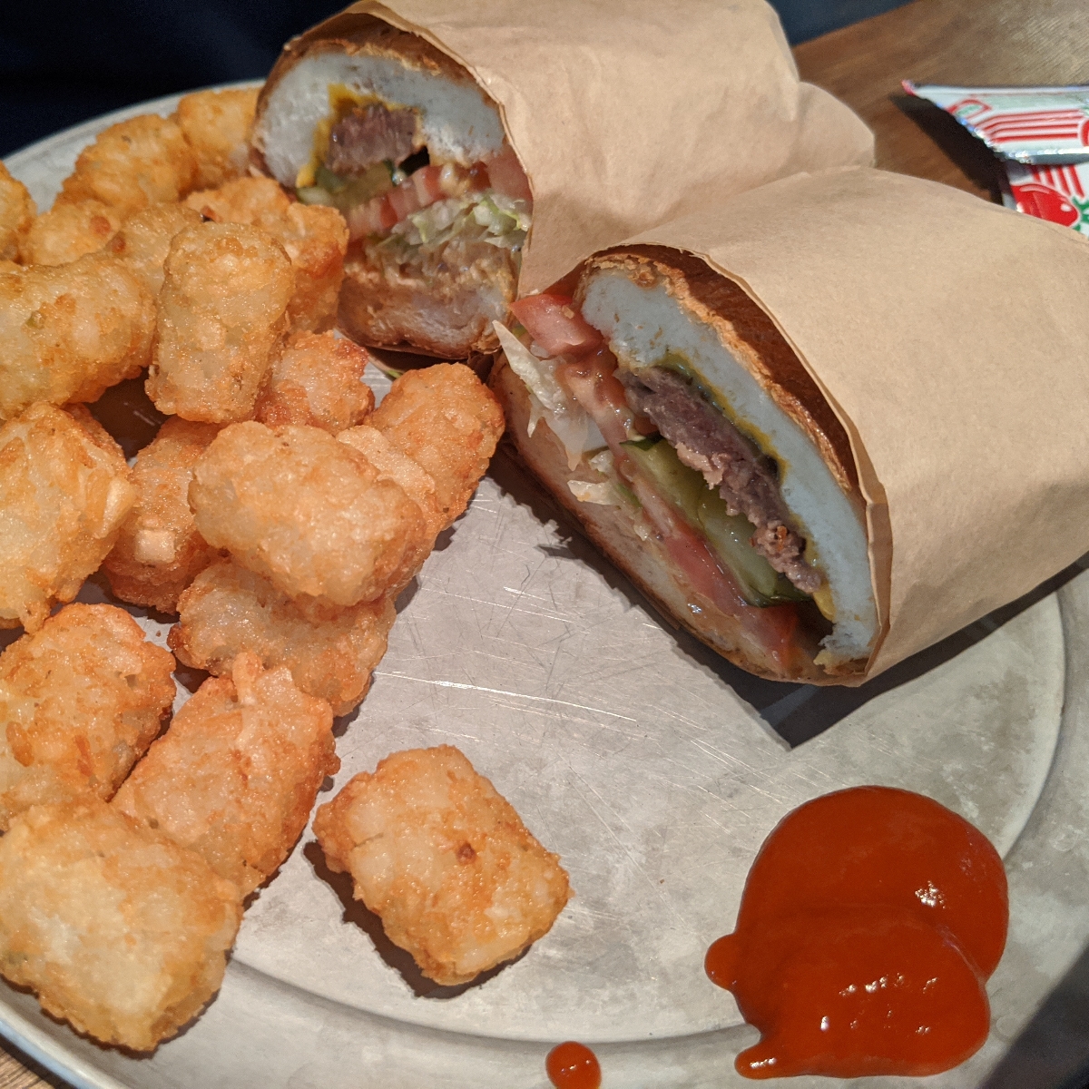 Impossible Double Cheese Burger at Park Bench Deli, Singapore - Vegan ...