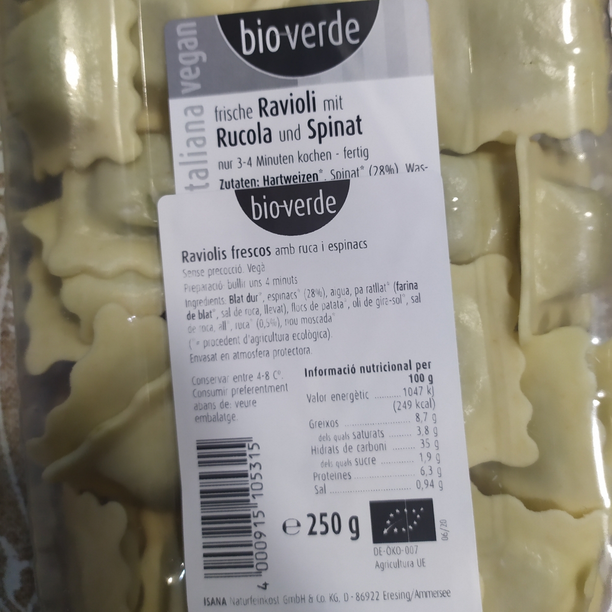 bio-verde Ravioli rúcula y espinacas Reviews | abillion