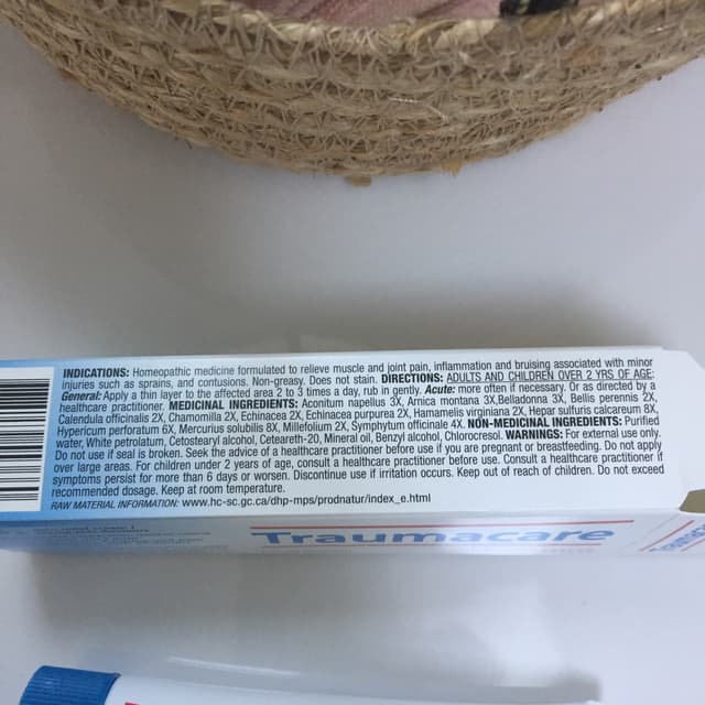 Traumacare cream from Homeocan - Vegan Product Reviews & Ratings | abillion
