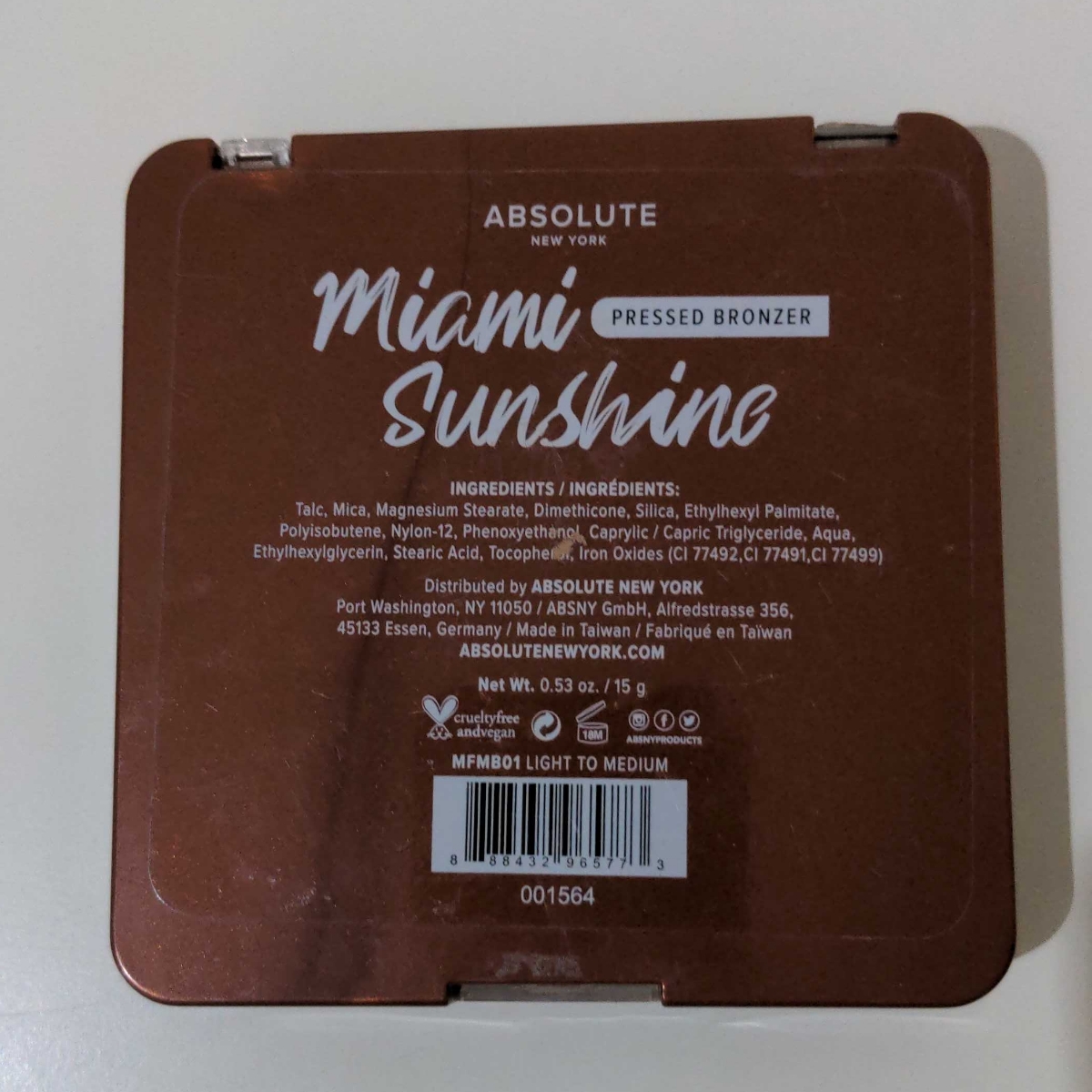 Miami Sunshine Bronzer from Absolute New York - Vegan Product Reviews ...