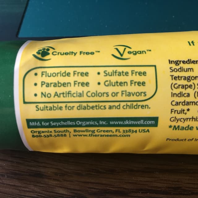 Neem Toothpaste from TheraNeem Naturals - Vegan Product Reviews ...