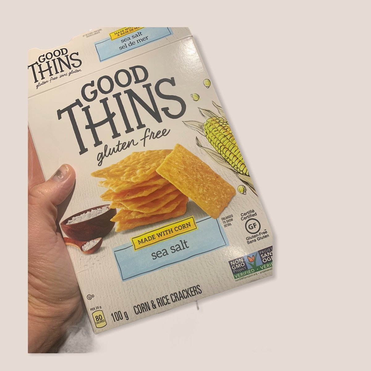 Good thins- made with corn- sea salt from Good Thins - Vegan Product ...
