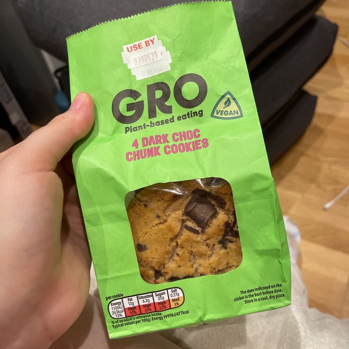 GRO Dark choc chunk cookies Review | abillion