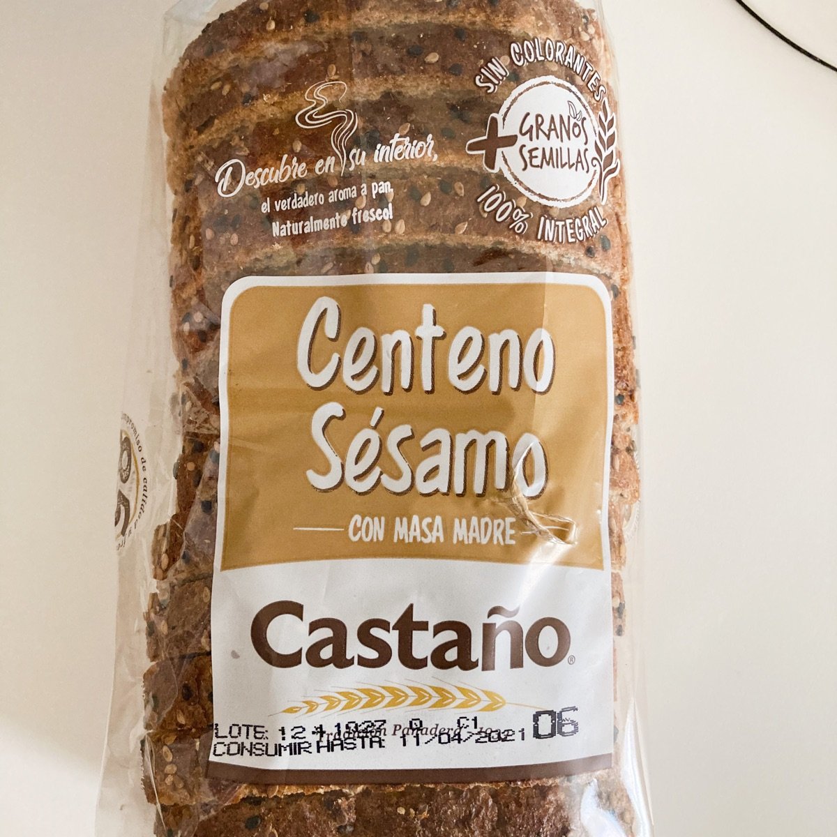 Pan integral centeno sésamo from Castaño - Vegan Product Reviews ...