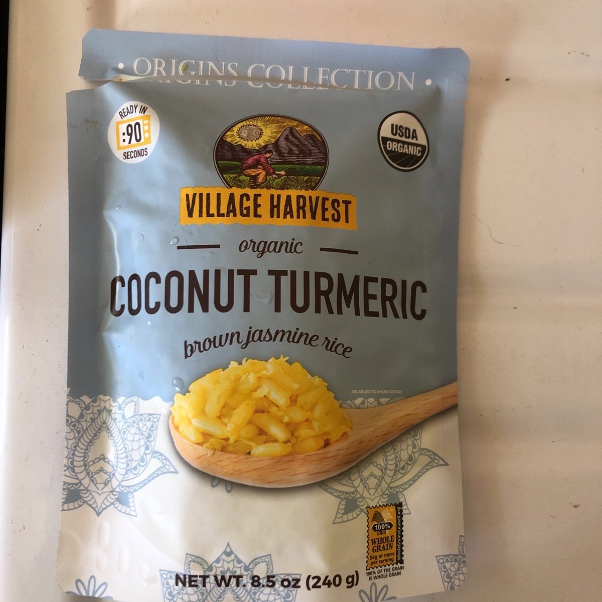 Coconut turmeric brown jasmine rice from Village Harvest - Vegan ...