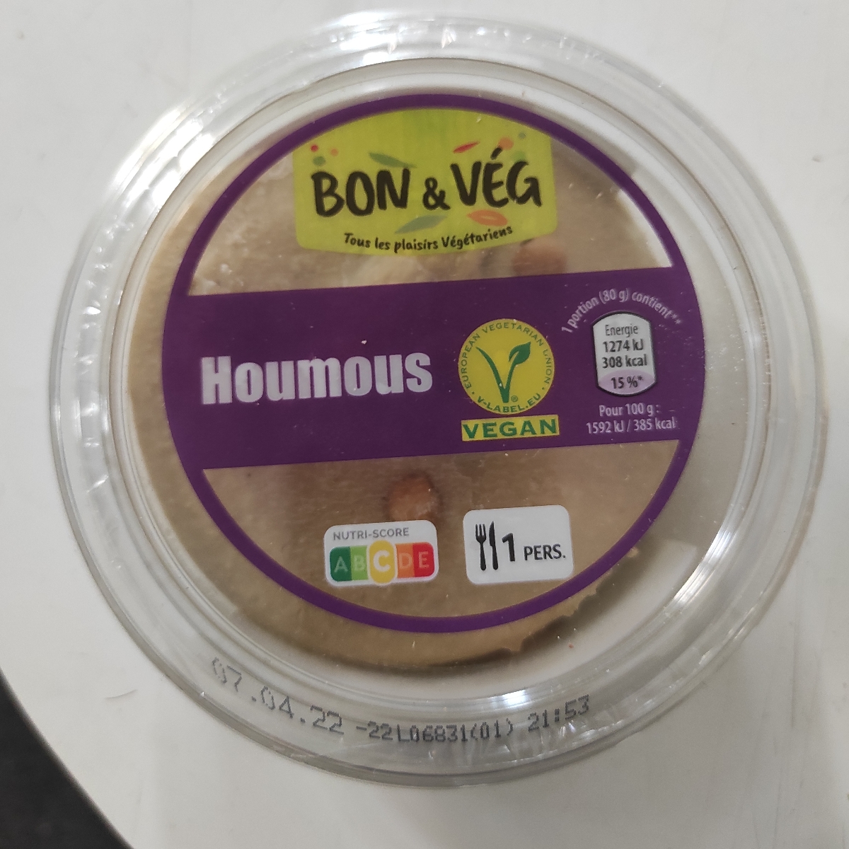 Houmous from Bon & Vég - Vegan Product Reviews & Ratings | abillion