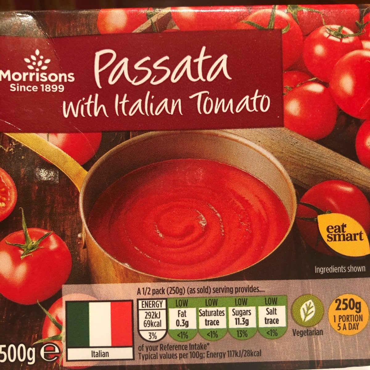 Passata Italian tomato from Morrisons - Vegan Product Reviews & Ratings ...