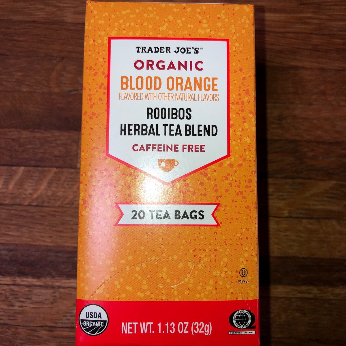 Organic blood orange tea bags from Trader Joe's - Vegan Product Reviews ...
